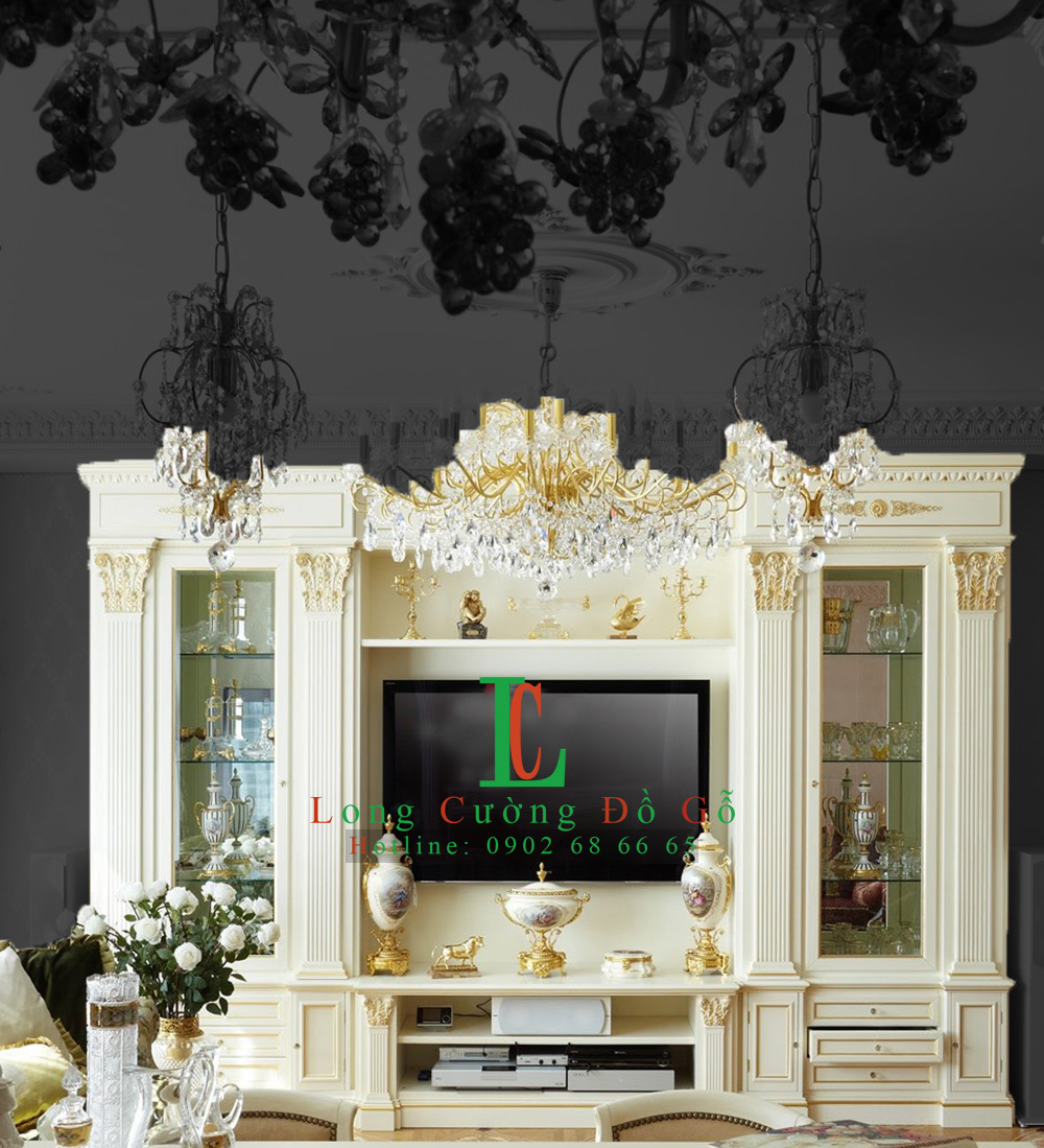 ms 35 - tủ tivi cổ điển | Long Cường Đồ Gỗ